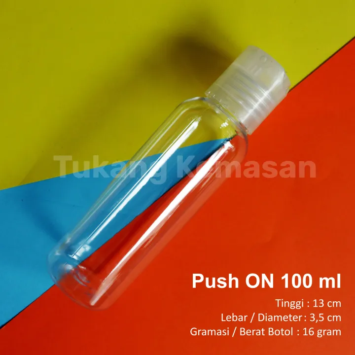 Botol Br 100ml Push on Natural / Botol Sanitizer 100ml / Botol Sabun ...