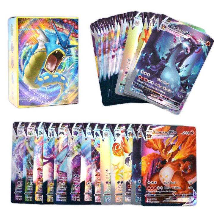 New 50-300Pcs Charizard Pokemons VMAX Card MEGA EX GX TAG TEAM Shining ...