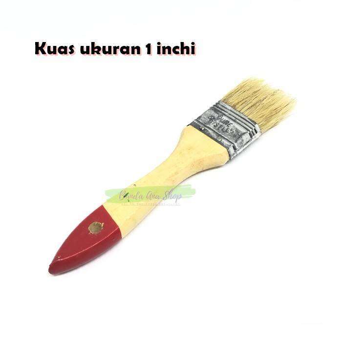 Kuas Cat Tembok Besi Kayu ukuran 1" Kuas gagang kayu ukuran 1 Inchi | Lazada Indonesia