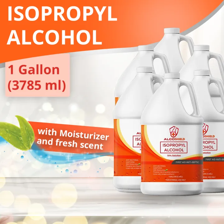 Alcoshield 70% Isopropyl Alcohol 1 Gallon (3785ml) (set of 6) | Lazada PH