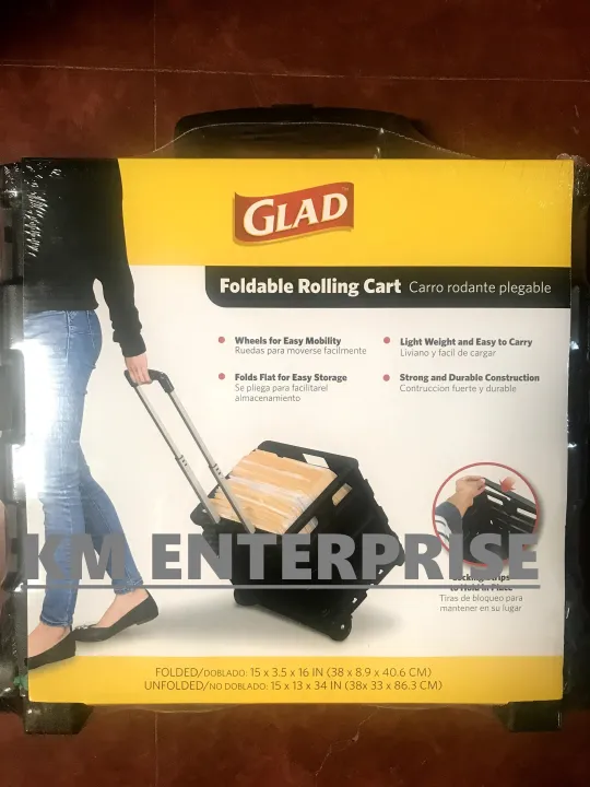 Glad Foldable Rolling Cart Trolley | Lazada PH