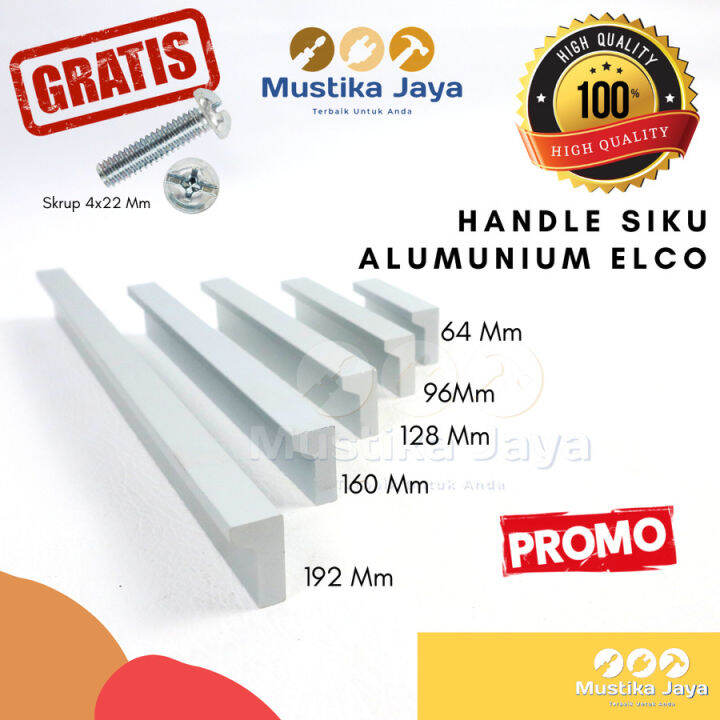 Handle Model Siku Tarikan Gagang Lemari Laci Pintu Alumunium Elco ...