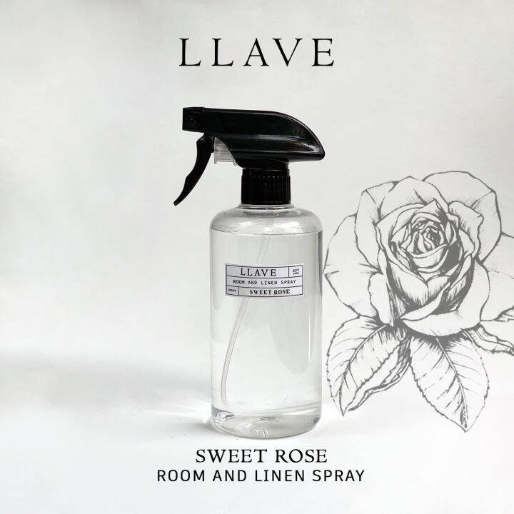 Llave Sweet Rose Room and Linen Spray No.1 500ml Clear Bottle | Lazada PH