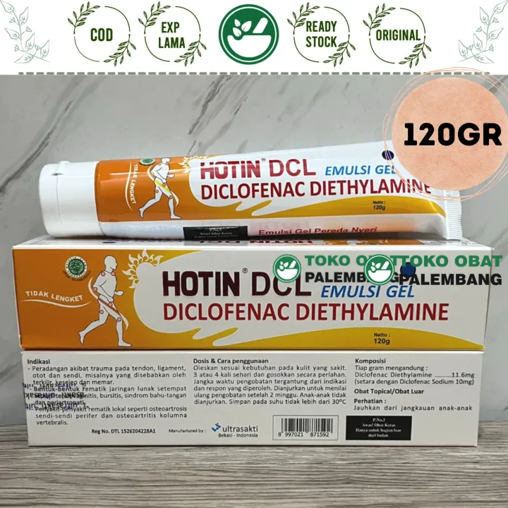 HOT IN DCL 120 GRAM EMULSI GEL DICLOFENAC DIETHYLAMINE HOTIN DCL 120 ...