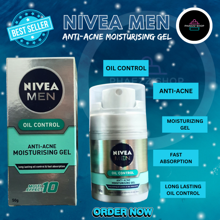 Nivea Men Oil Control Anti-acne Moisturizing Gel 50g | Lazada PH
