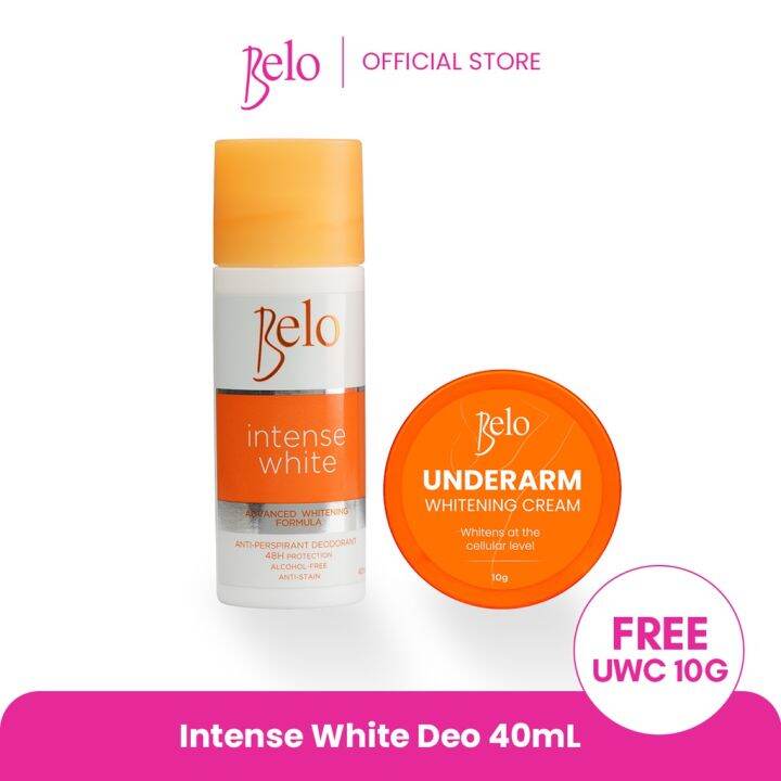Belo Intense White Deo 40ml + Free Underarm Whitening Cream 10g | Lazada PH