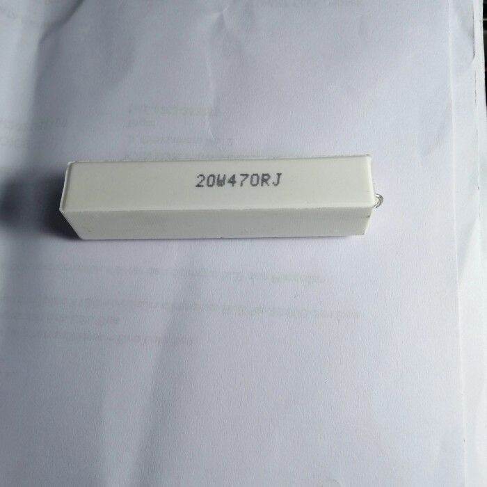 Resistor Kapur 20 watt 20W 470 ohm 470ohm 20Watt 470RJ 470R Tahanan ...