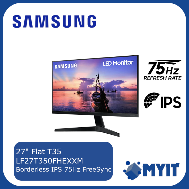 Samsung 27 inch Monitor LF27T350FHEXXM Borderless IPS 75Hz AMD FreeSync ...