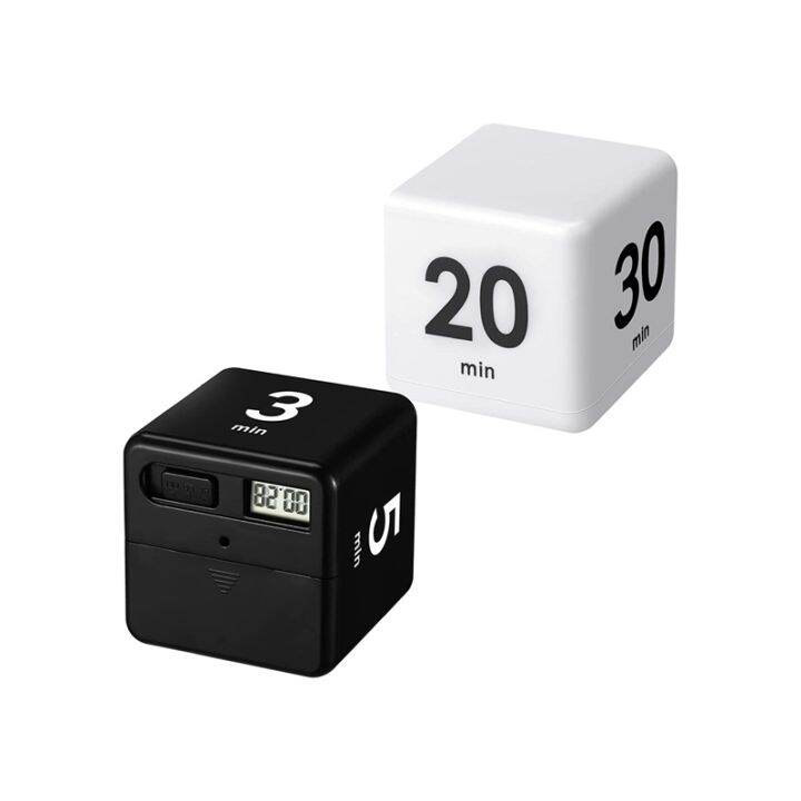 2pcs Cube Gravity Sensor Flip Timer Kitchen Timer Management And