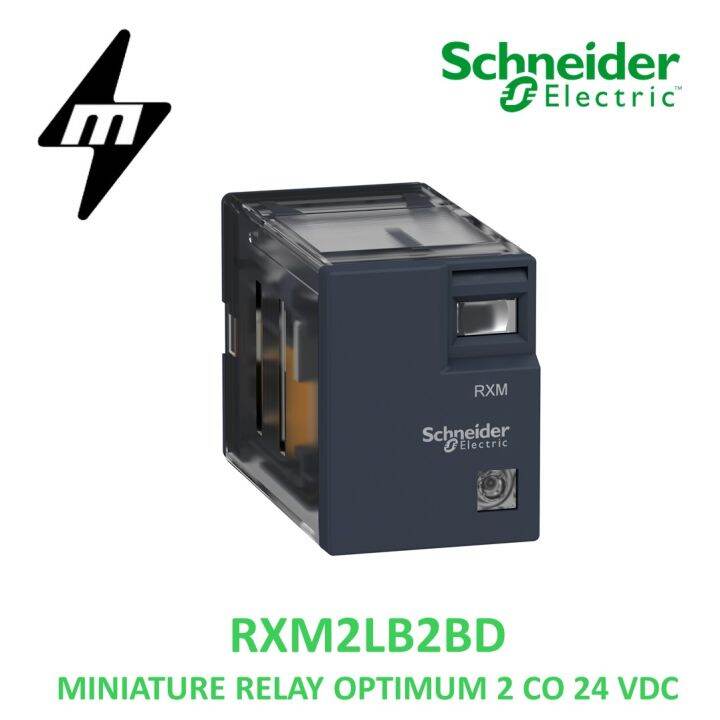 Schneider Electric RXM2LB2BD Miniature plug-in Relay - Zelio RXM2L - 2 C/O - 24 V DC - 5 A ...