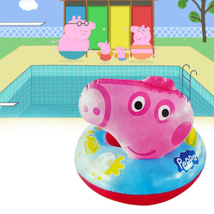 27"x21" inches cute character Peppa pig boat floater inflatable | Lazada PH