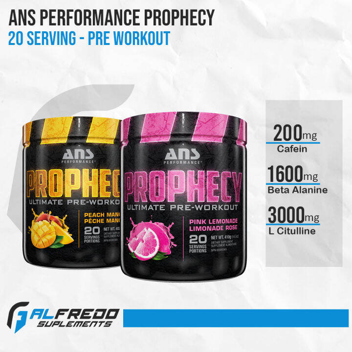 PRE WORKOUT ANS Performance Prophecy Ultimate Pre-Workout 20 Serving ...