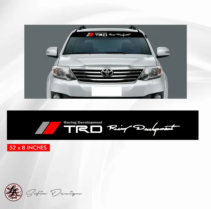 TRD Racing Development Windshield Banner Sticker Cut out Vinyl Sticker ...