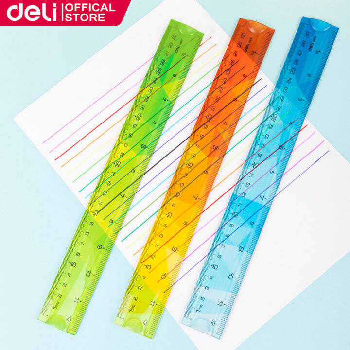 Deli Flexible Twist Soft Ruler Metric Inch School Supplies Office ...