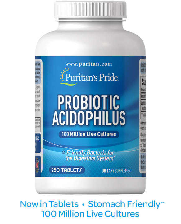 Puritan's Pride Probiotic Acidophilus 100 Million Live Culture 250 Tablets | Lazada.co.th