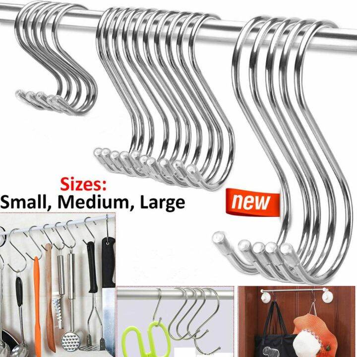 Hooks S Stainless Steel Kitchen Utensil Clothes Hanger Hanging Door ...