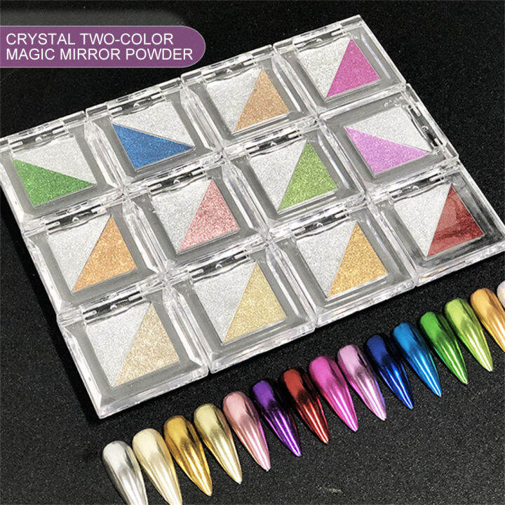 COLORKEY Crystal two-color nail enhancement solid magic mirror powder ...