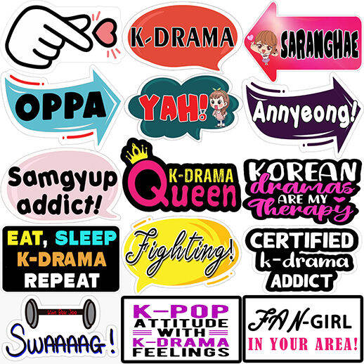 K drama photobooth props callout 15pcs set | Lazada PH