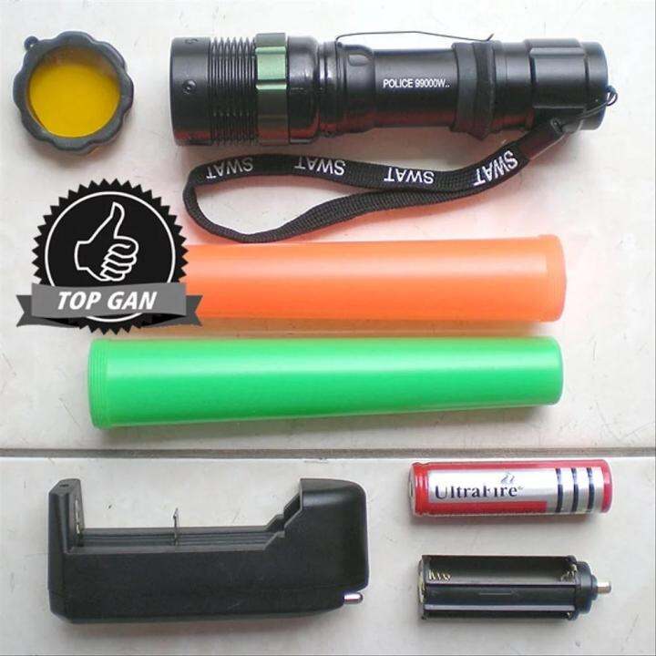 Senter Police Power Style LED Q5 Plus 2 Buah Tabung Lalu Lintas Senter ...