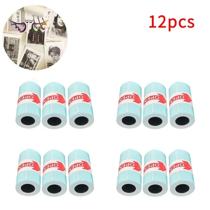 [LWF 2022] 12 Rolls Sticker Thermal Paper 57mm x 30mm Self-Adhesive ...