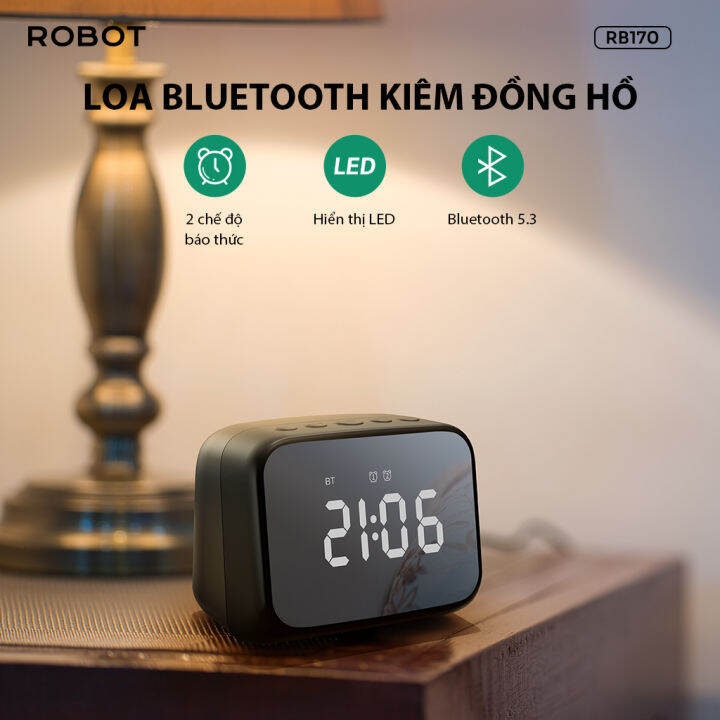 [Mẫu Mới] Loa Bluetooth Kiêm Đồng Hồ ROBOT RB170 - Công Suất 5W ...