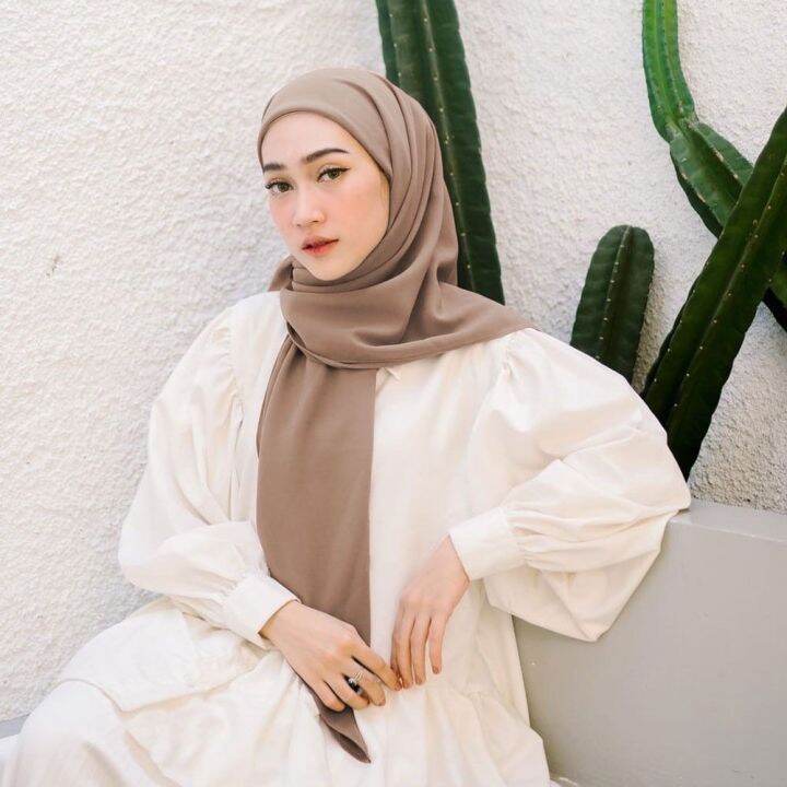 BAHAN CERUTY ARMANY HIJAB SEGITIGA INNER TURKI 2 LAYER/ JILBAB SEGITIGA ...