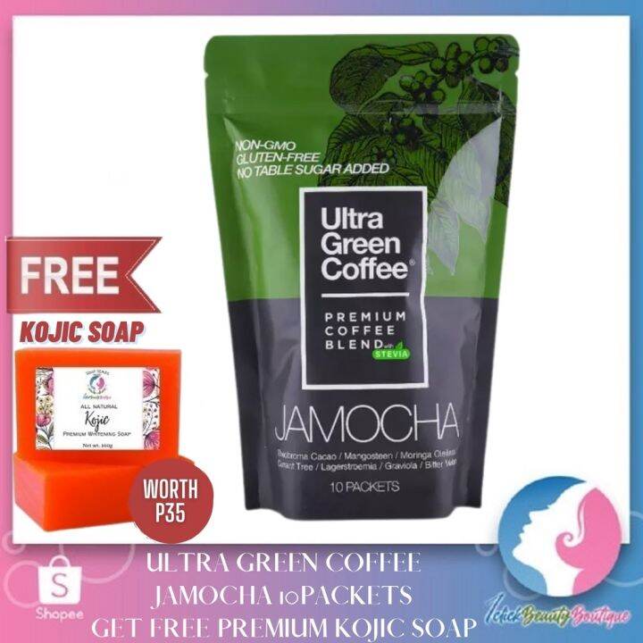 Ultra Green Coffee Jamocha 10packets GET FREE KOJIC SOAP | Lazada PH