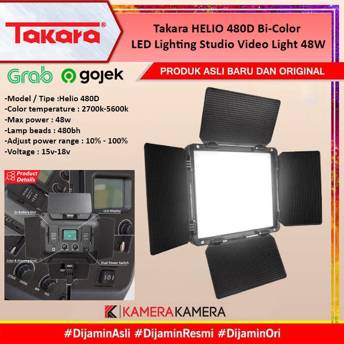 Takara HELIO 480D Bi-Color LED Lighting Studio Video Light 48W | Lazada ...