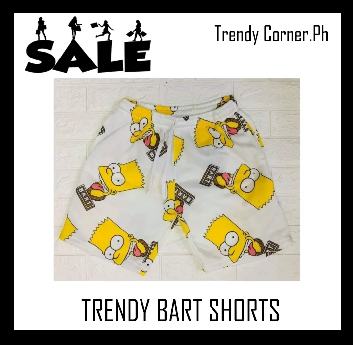 Trendy - WHITE BART SHORT - BART SIMPSON - NEW COLLECTION - UNISEX ...
