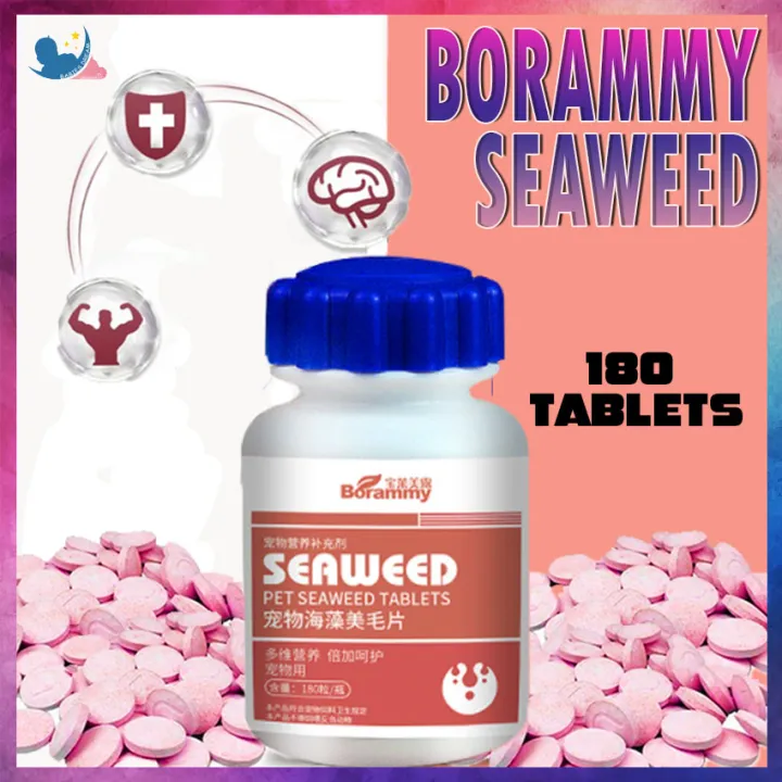 Borammy SEAWEED Beauty Hair Tablets Calcium Pet Supplements 180 Tablets ...