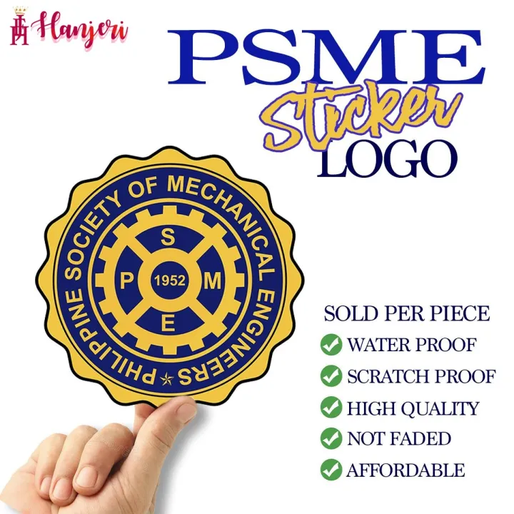 Vinyl Stickers PSME- Philippine Society of Mechanical Engineer Logo ...