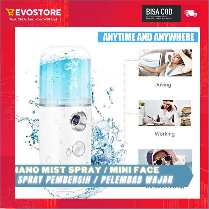 Nano Mist Spray Mini 30 Ml Alat Semprot Face Spray Semprotan Pembersih Pelembab Wajah Muka ...