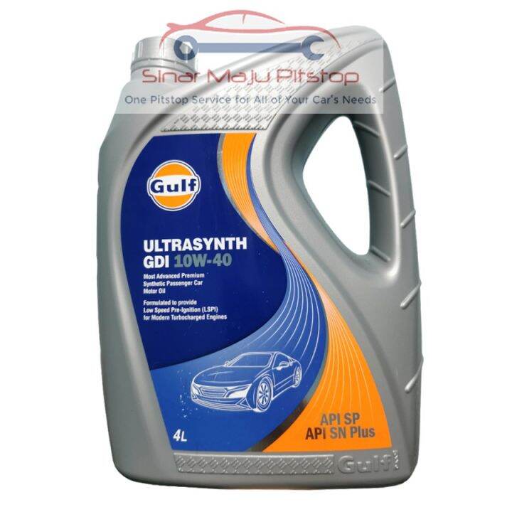 GULF OIL Ultrasynth GDI 10W-40 API SP Original - Pelumas Oli Mobil ...