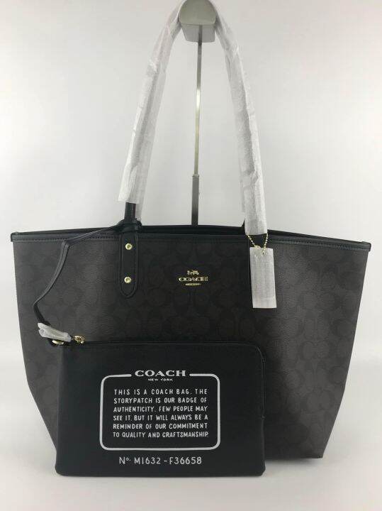 COACH REVERSIBLE CITY TOTE IN SIGNATURE CANVAS | Lazada PH