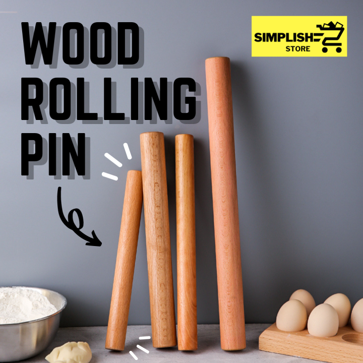 *Simplish Store* Rolling Pin Wooden Dough Pastry Roller Rolling Pin Flour Fondant Baking Cake ...