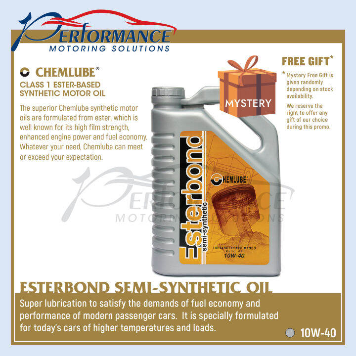 Chemlube Esterbond Semi-Synthetic Motor Oil 10W-40 | Lazada