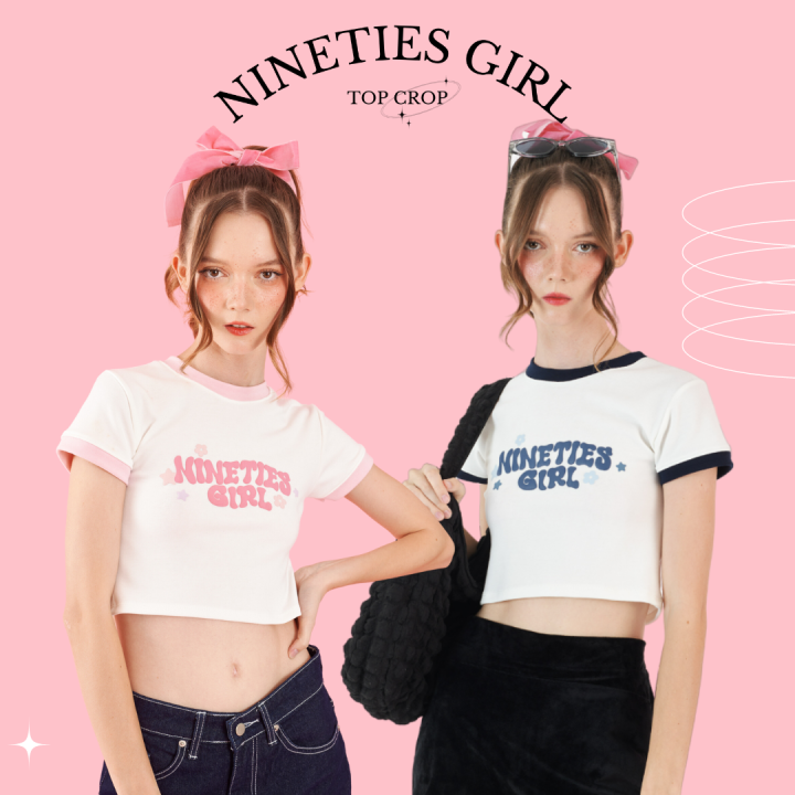 Nineties Design_Nineties Girl_Crop Ringer | Lazada.co.th