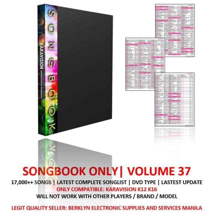 SONGBOOK ONLY - FOR KARAVISION K12 K12+ K16 K16+ | Lazada PH