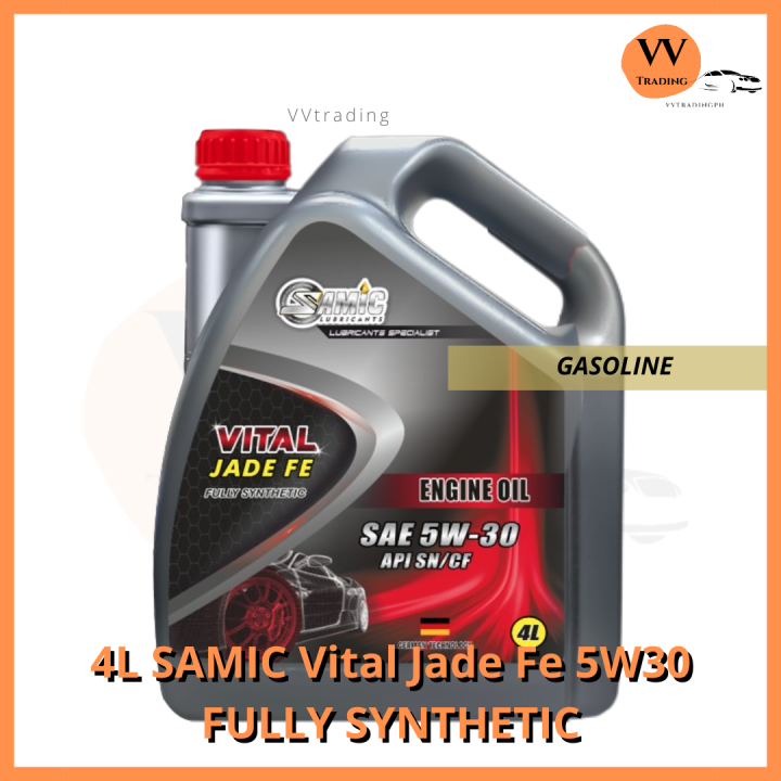 4L SAMIC LUBRICANT Vital Jade Fe 5W30 Fully Synthetic | Lazada PH