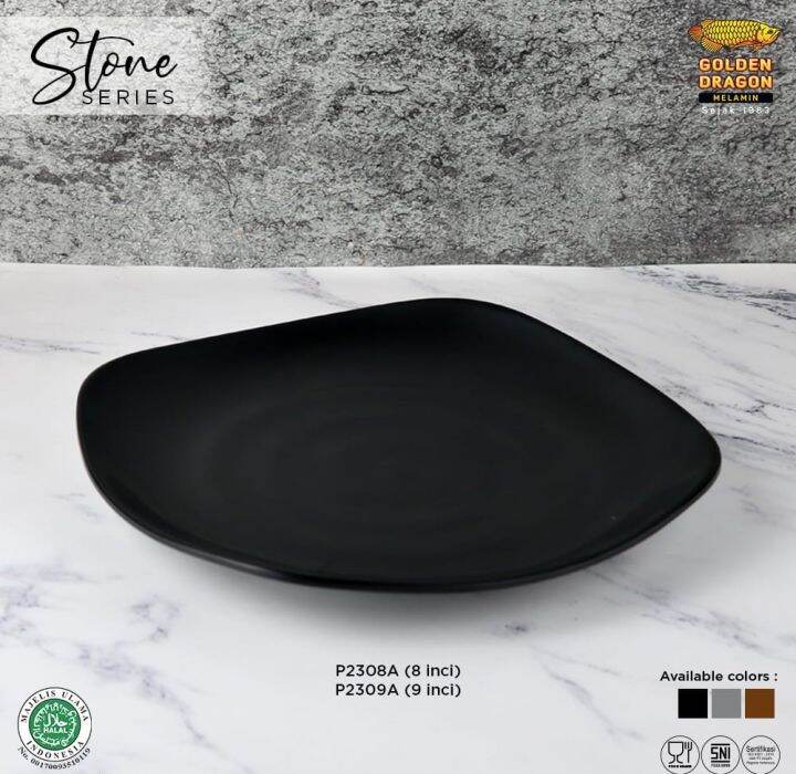 PIRING KOTAK ESTETIK P2308A GOLDEN DRAGON Piring melamin Kotak Tembikar ...