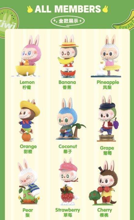 Spot POP MART THE MONSTERS fruit series LABUBU dolls hand-made blind box dolls. | Lazada PH