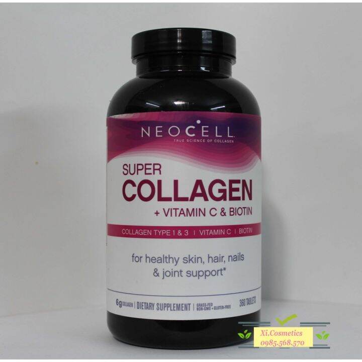 Viên Uống Super Collagen Neocell +C 6000 Mg type 1 - 3 Neocell collagen | Lazada.vn