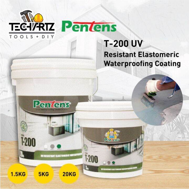 PENTENS 20KG T-200 UV RESISTANT ELASTOMERIC WATERPROOFING COATING / PU WATERPROOFING COATING ...