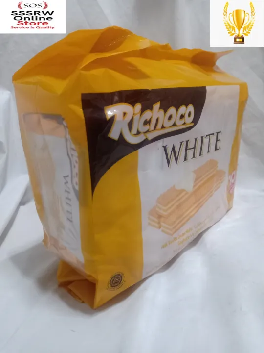 CHOCO WAFER Richoco white 10 Individual packed Inside (More Creamy ...