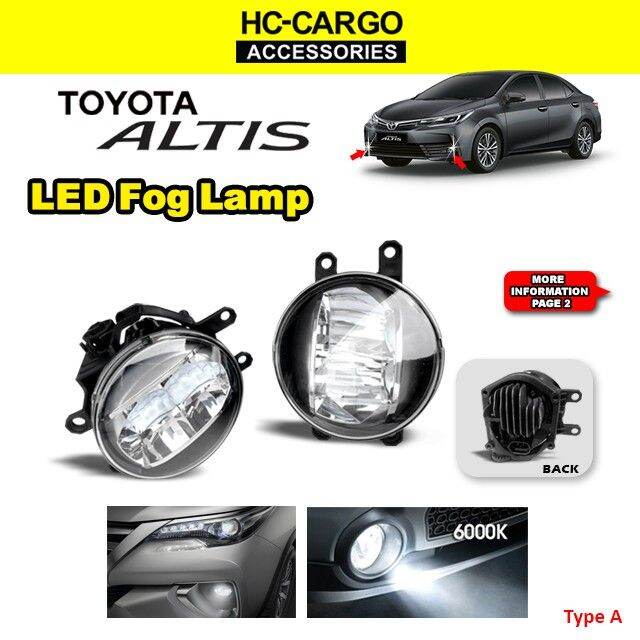 TOYOTA ALTIS LED FOG LAMP / Upgrade 2IN1 LED Fog Lamp * LED Day Light ...