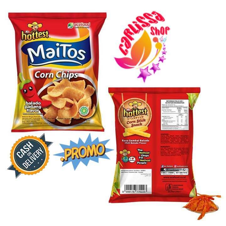 Mr Hottest Maitos Corn Chips 65gr Rasa Balado Padang Harga Terjangkau ...