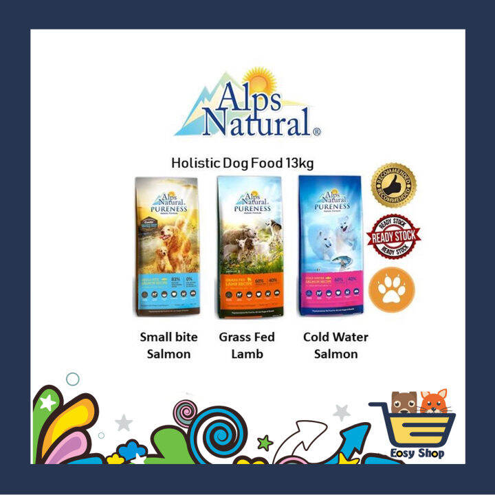 Alps Natural Pureness Dog Dry Food - 13kg Puppy Adult Salmon Lamb | Lazada