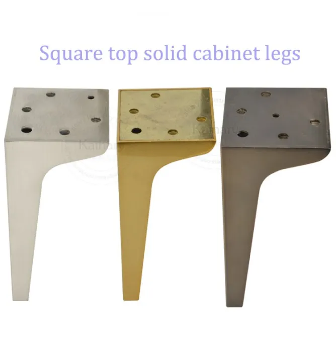 4Pcs Brushed Stainless Steel Gold Sofa Leg Furniture Foot Hardware ...