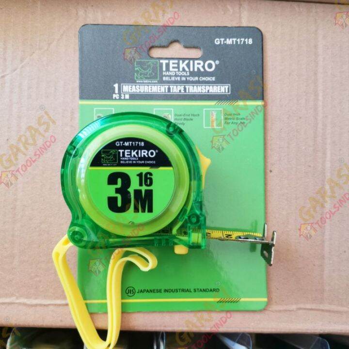 meteran transparan 3m TEKIRO Measurement tape transparant meteran tarik ...