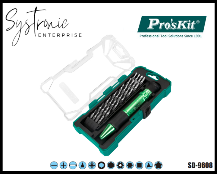 Pro'skit SD-9608 30pcs Aluminum Handle Precision Screwdriver Set | Lazada